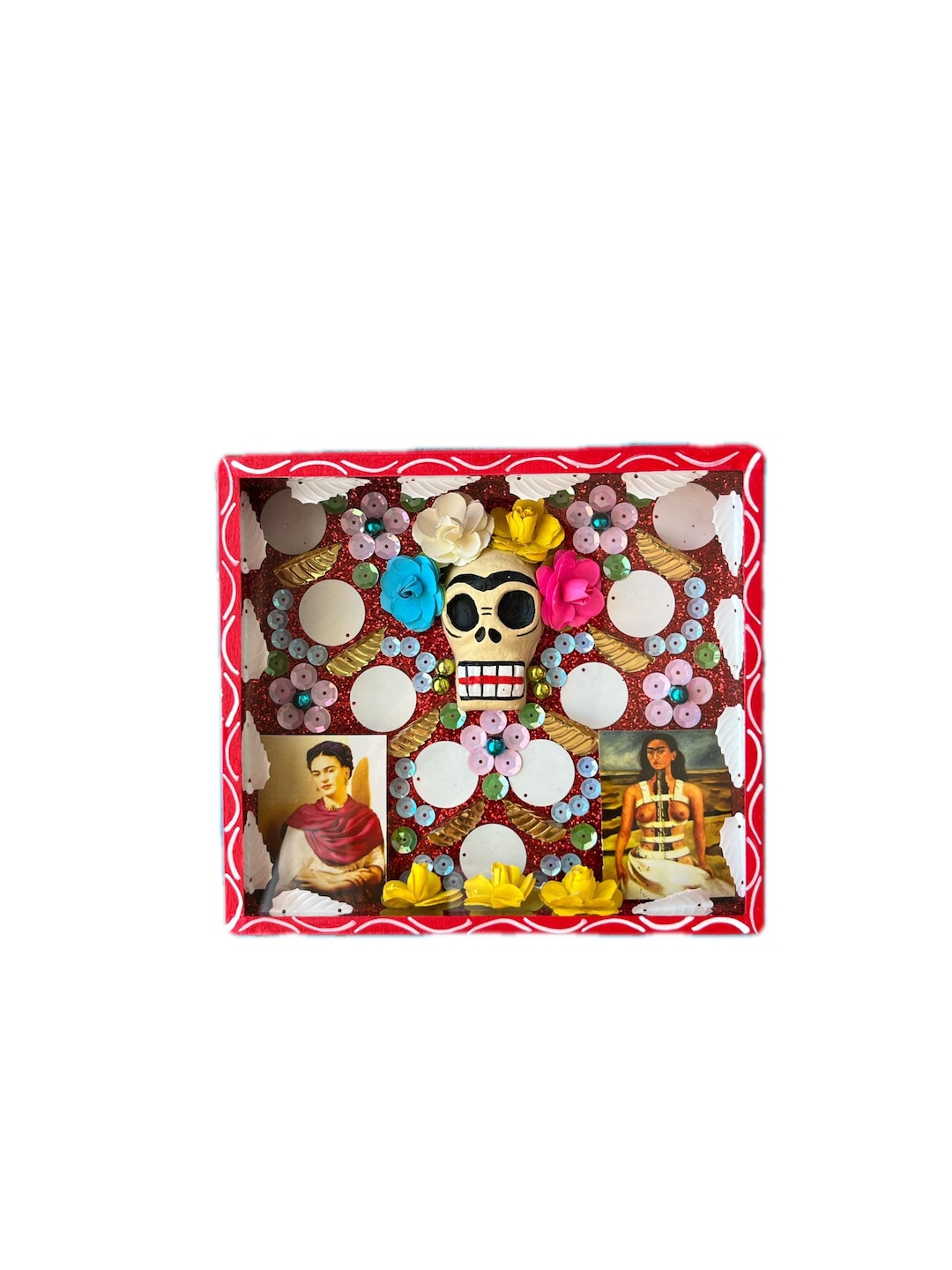 Frida Nicho Shadow Box, Mexican Nicho, Mexican Retablo, Mexican Folk ...