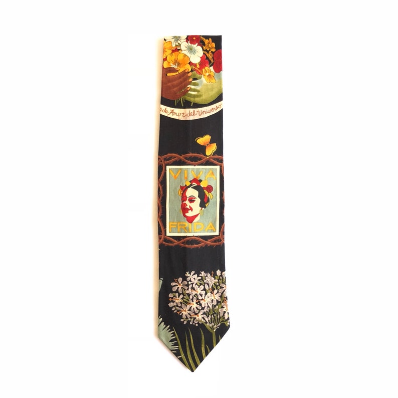 Mexican Wedding Tie, Frida Kahlo Cotton Necktie - Etsy