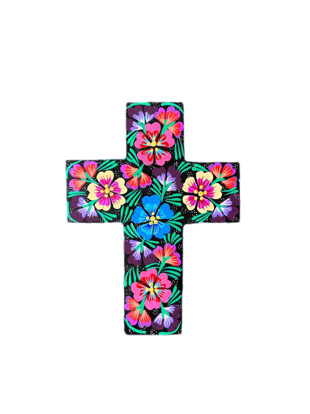 Mexican Wooden Cross, Folk Art Decor - Etsy