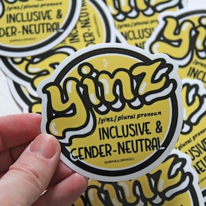 Yinz is Gender Neutral & Inclusive Sticker, Pittsburgh Vinyl Decal ...