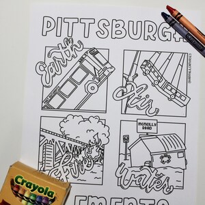 Pittsburgh Elements Coloring Page, City of Pittsburgh Coloring Sheet ...