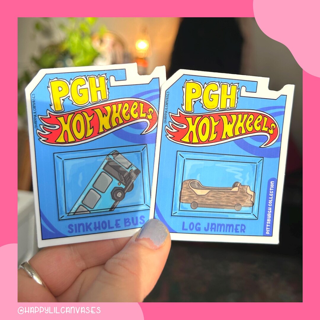 Pittsburgh Hot Wheels Stickers, Sinkhole Bus Stickers, Hot Wheels Decal ...