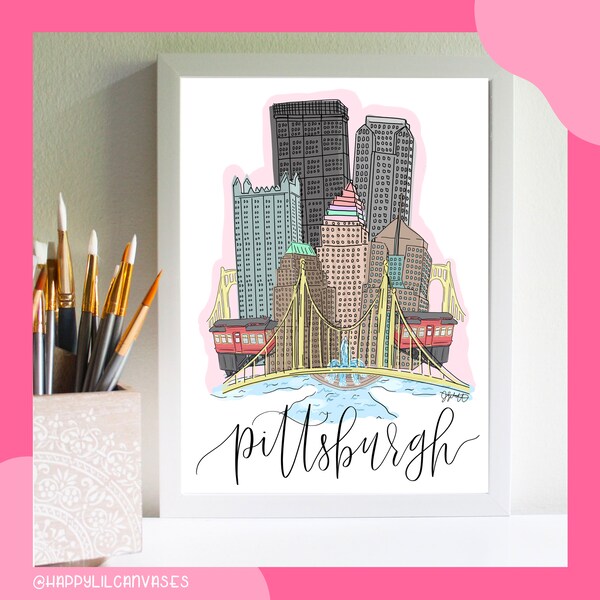 Pittsburgh Print - Etsy