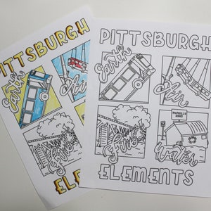 Pittsburgh Elements Coloring Page, City of Pittsburgh Coloring Sheet ...