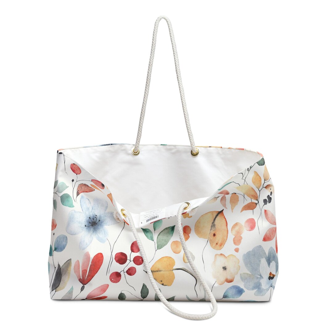 Colorful Floral Weekender Bag - Large Travel Duffle for Women ...