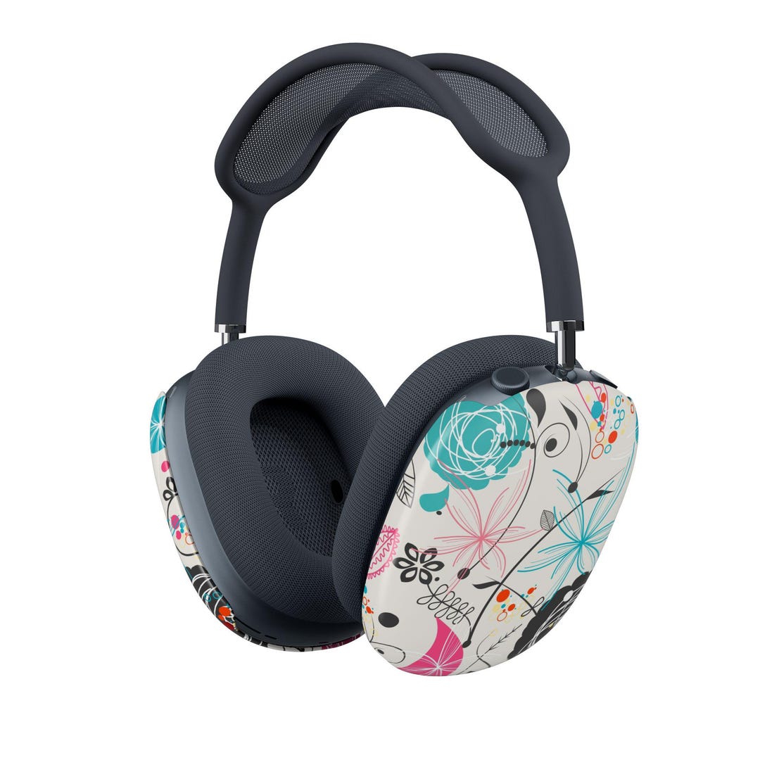 Colorful Floral Doodles Patterned Air Pod Max Cases (AOP) Headphones ...