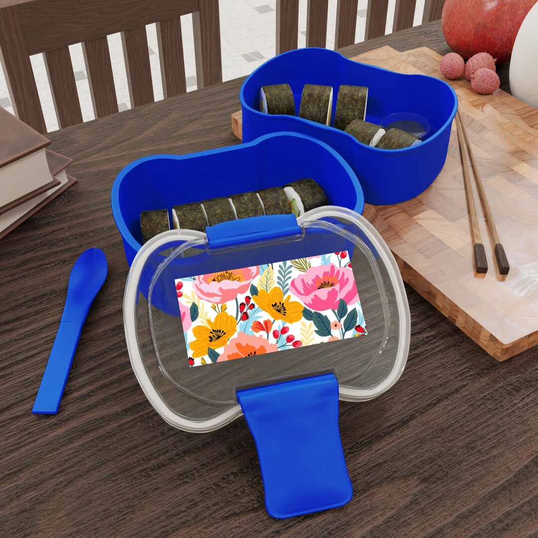 Vibrant Floral Two-tier Bento Box - Etsy