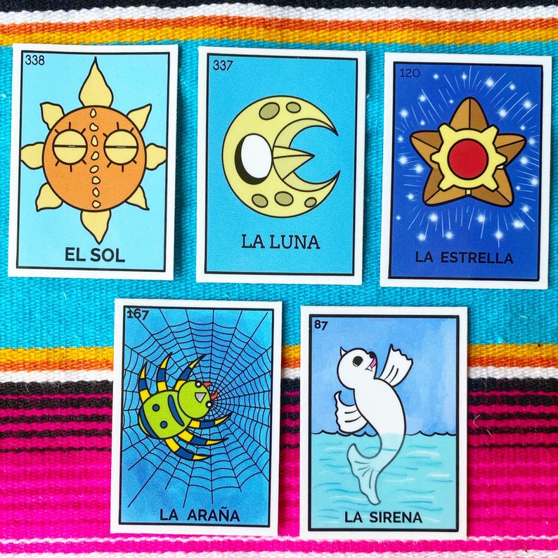 Pokemon Loteria stickers | Etsy