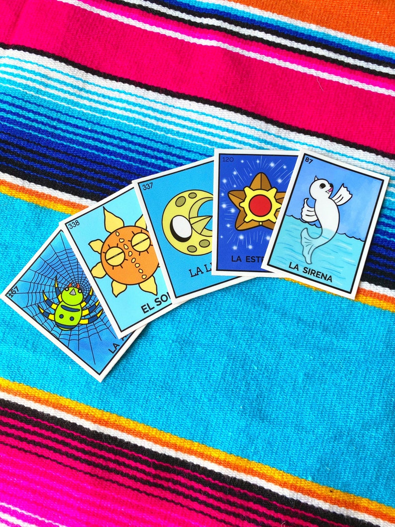 Pokemon Loteria stickers | Etsy