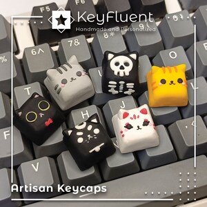 Cute Tiger Animal Artisan Keycap Cat Keycaps Perfect Handmade Gift - Etsy
