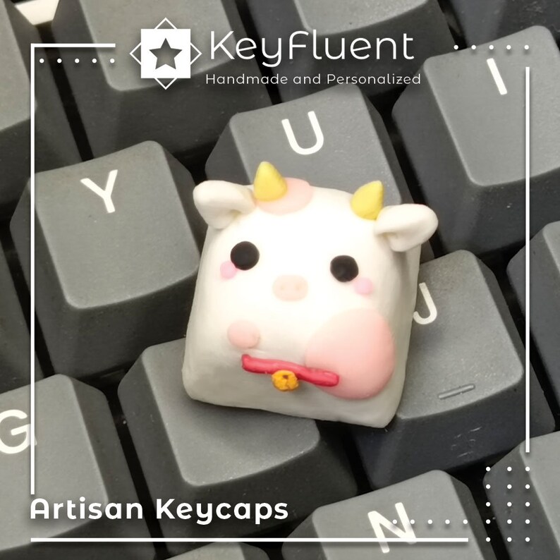 Artisan Keycap Cow Inspired - Etsy