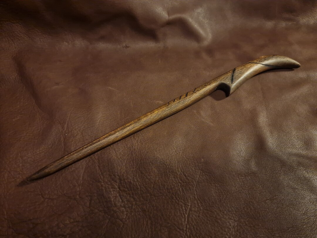 Mage Wand. Grayed Beechwood With Burnt Pattern. - Etsy