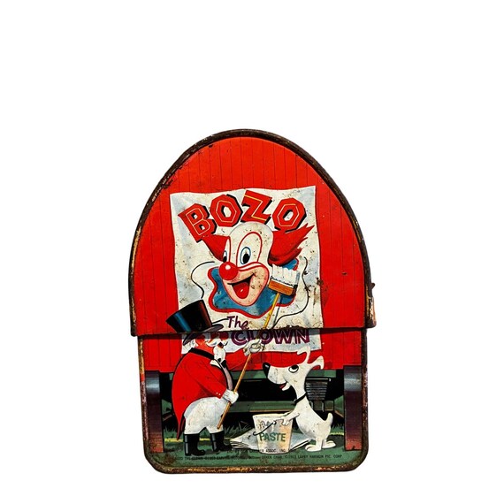 1963 Bozo The Clown Dome Top Lunchbox - Rust from Flo… - Gem