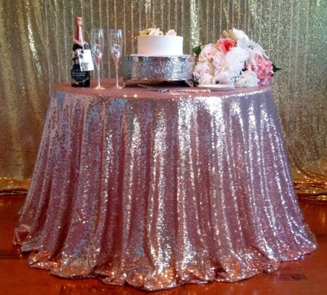Rose Gold Sequin Tablecloth - Etsy