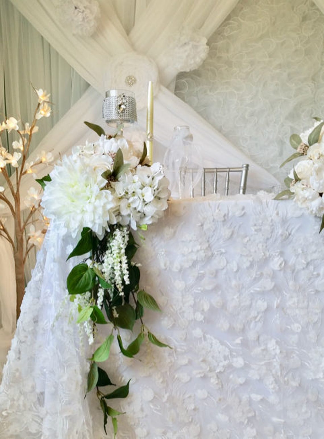 Cherry Blossom Embroidery Overlay, Cherry Blossom Embroidery Tablecloth ...