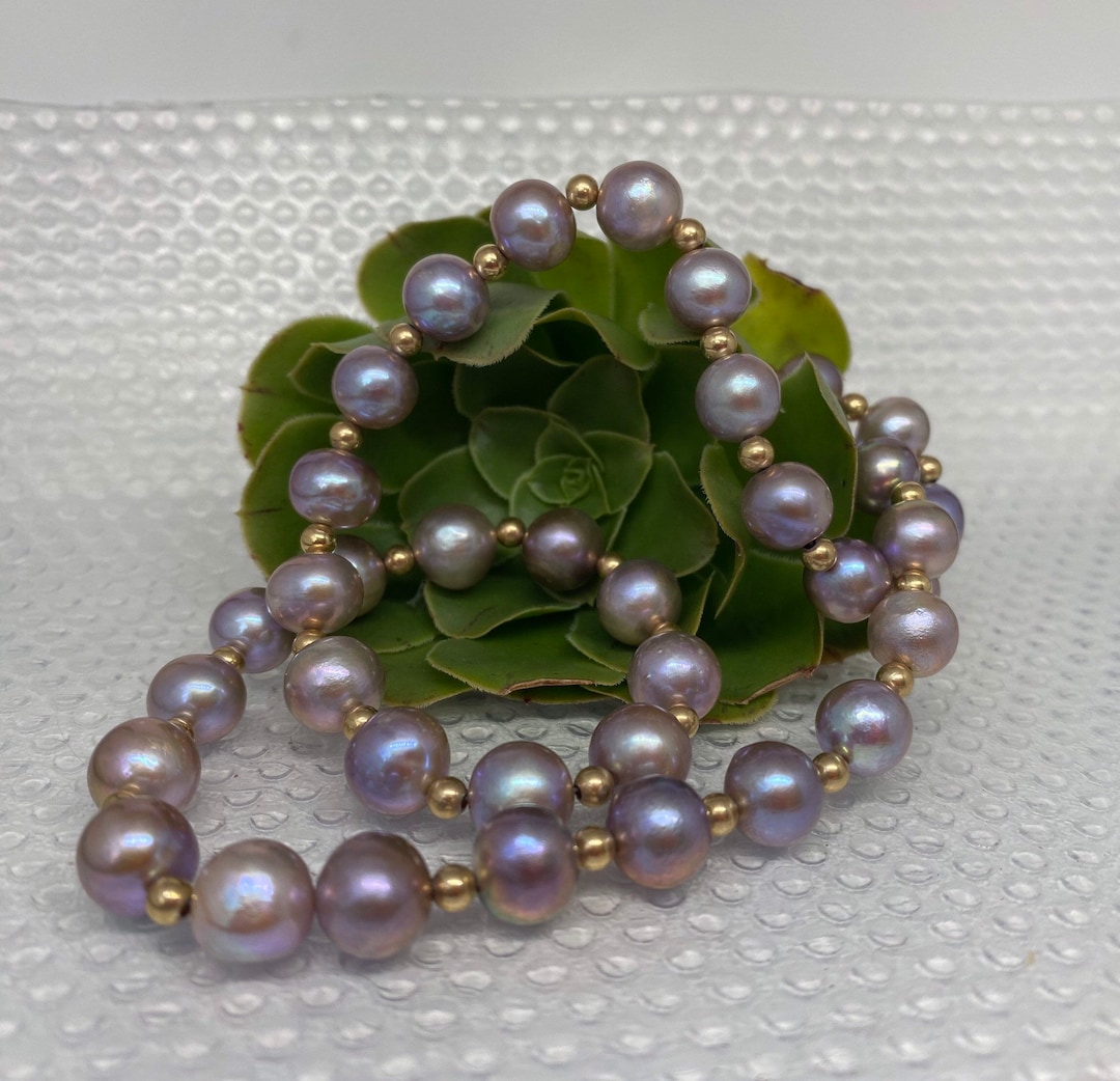 Lavender Freshwater Pearls/ Purple Pearls/ Pearl Necklace / Pearl ...