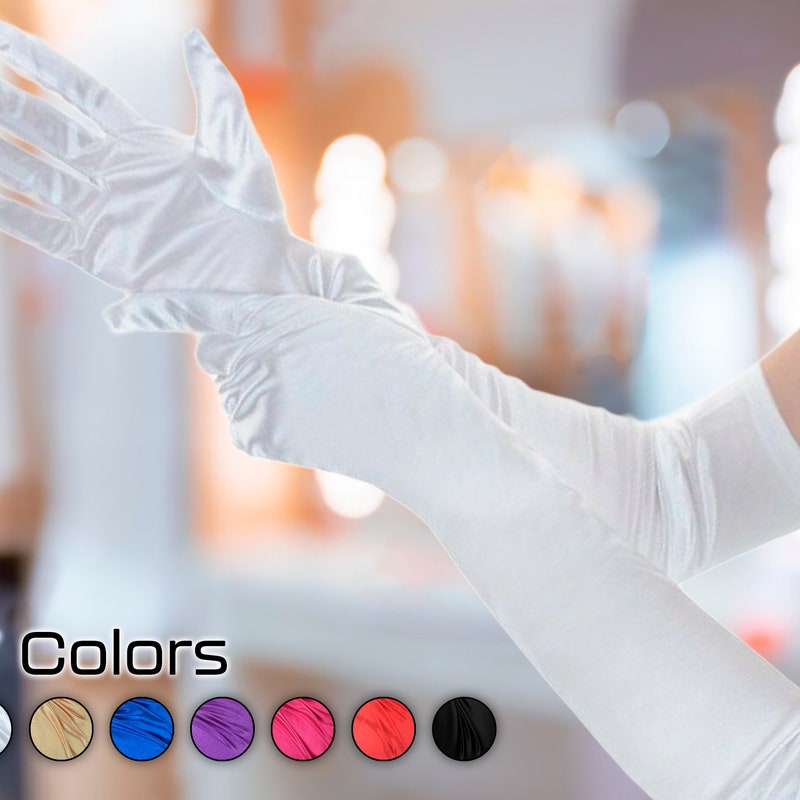 White Opera Gloves - Etsy