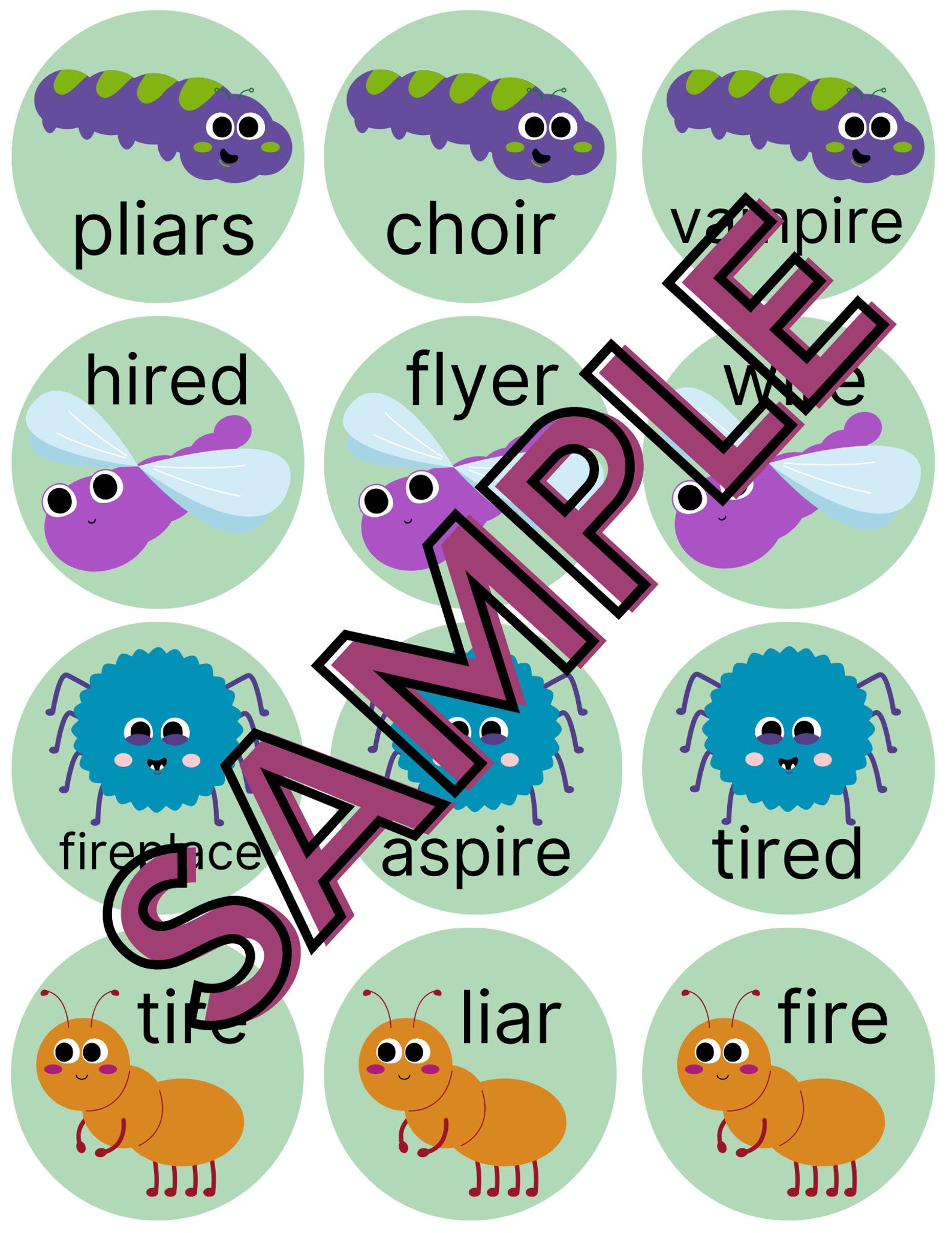 R Articulation Speech Therapy Bug Splat Game Activity School Children ...