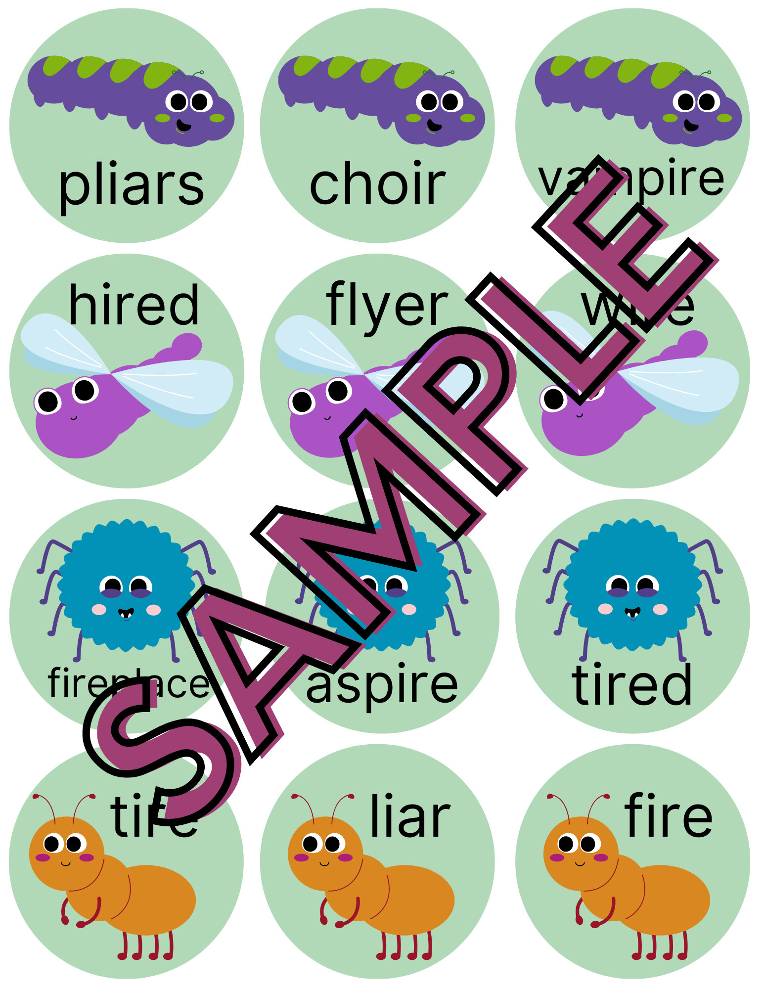 R Articulation Speech Therapy Bug Splat Game Activity School Children ...