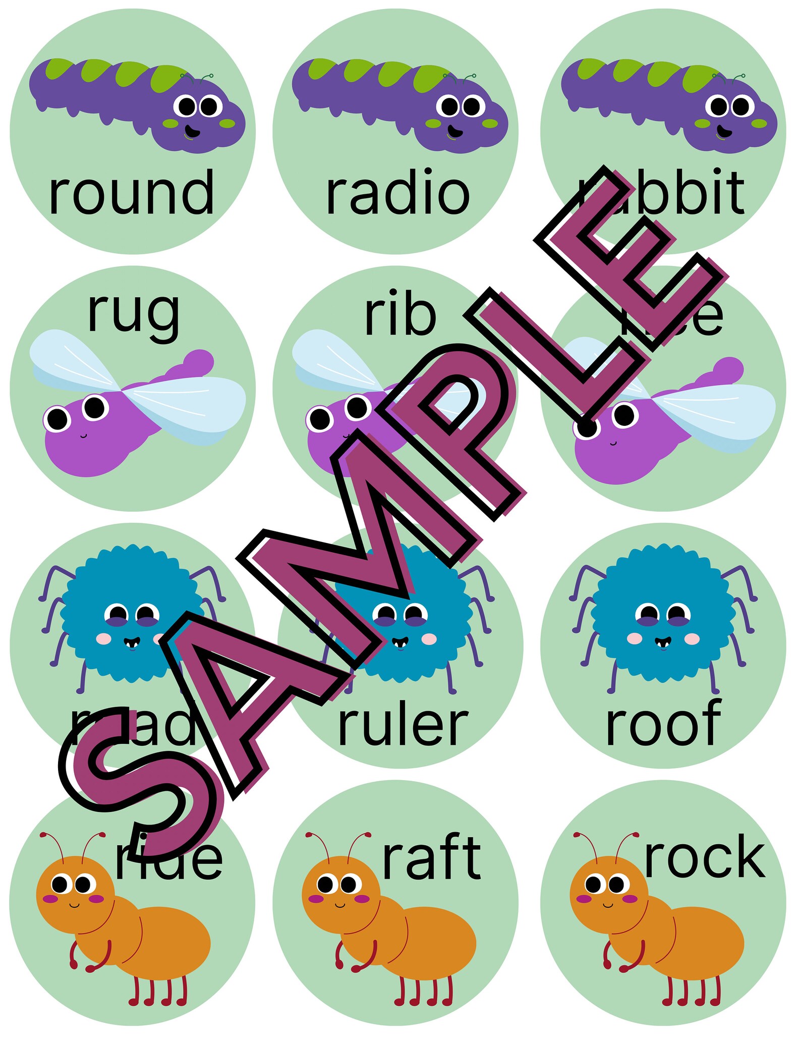R Articulation Speech Therapy Bug Splat Game Activity School Children ...