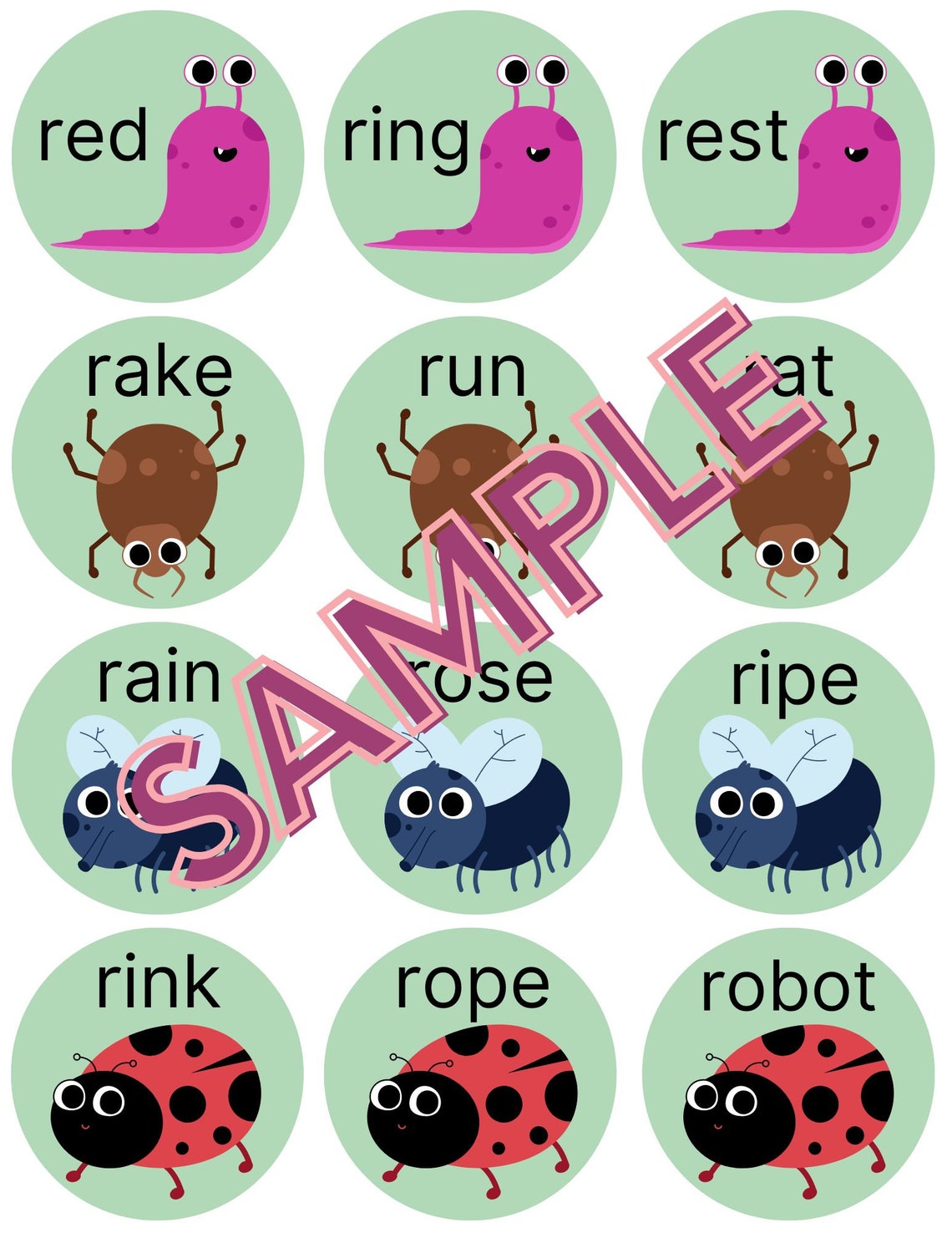 R Articulation Speech Therapy Bug Splat Game Activity - Etsy