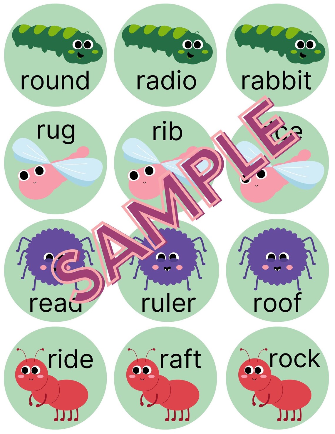 R Articulation Speech Therapy Bug Splat Game Activity - Etsy