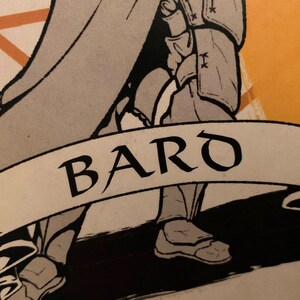 D&D Bard A6 Fine Art Postcard Print - Etsy