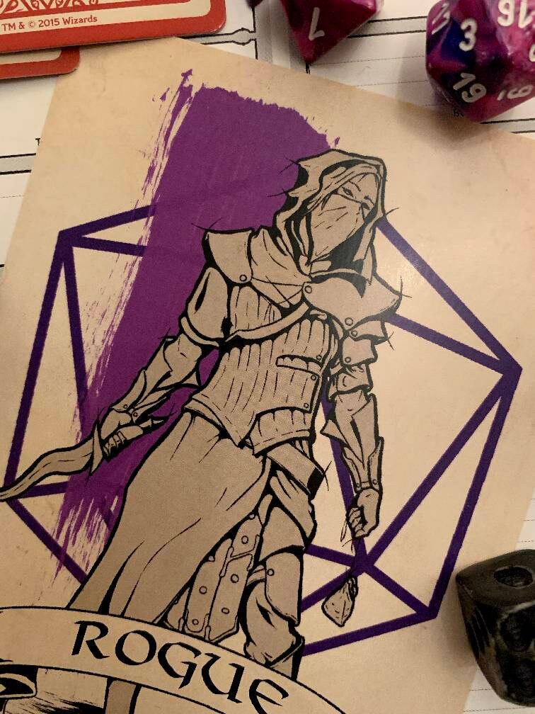 D&D Rogue A6 Fine Art Postcard Print - Etsy