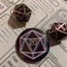 3D Style D20 Dice Badge Pin 38mm - Etsy