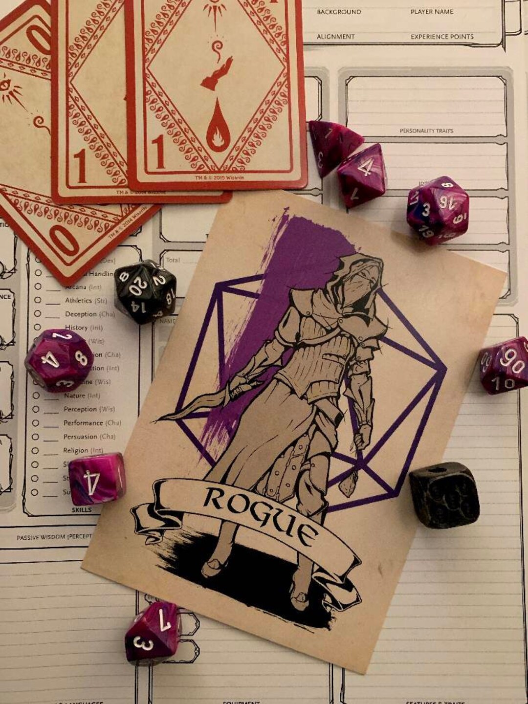 D&D Rogue A6 Fine Art Postcard Print - Etsy