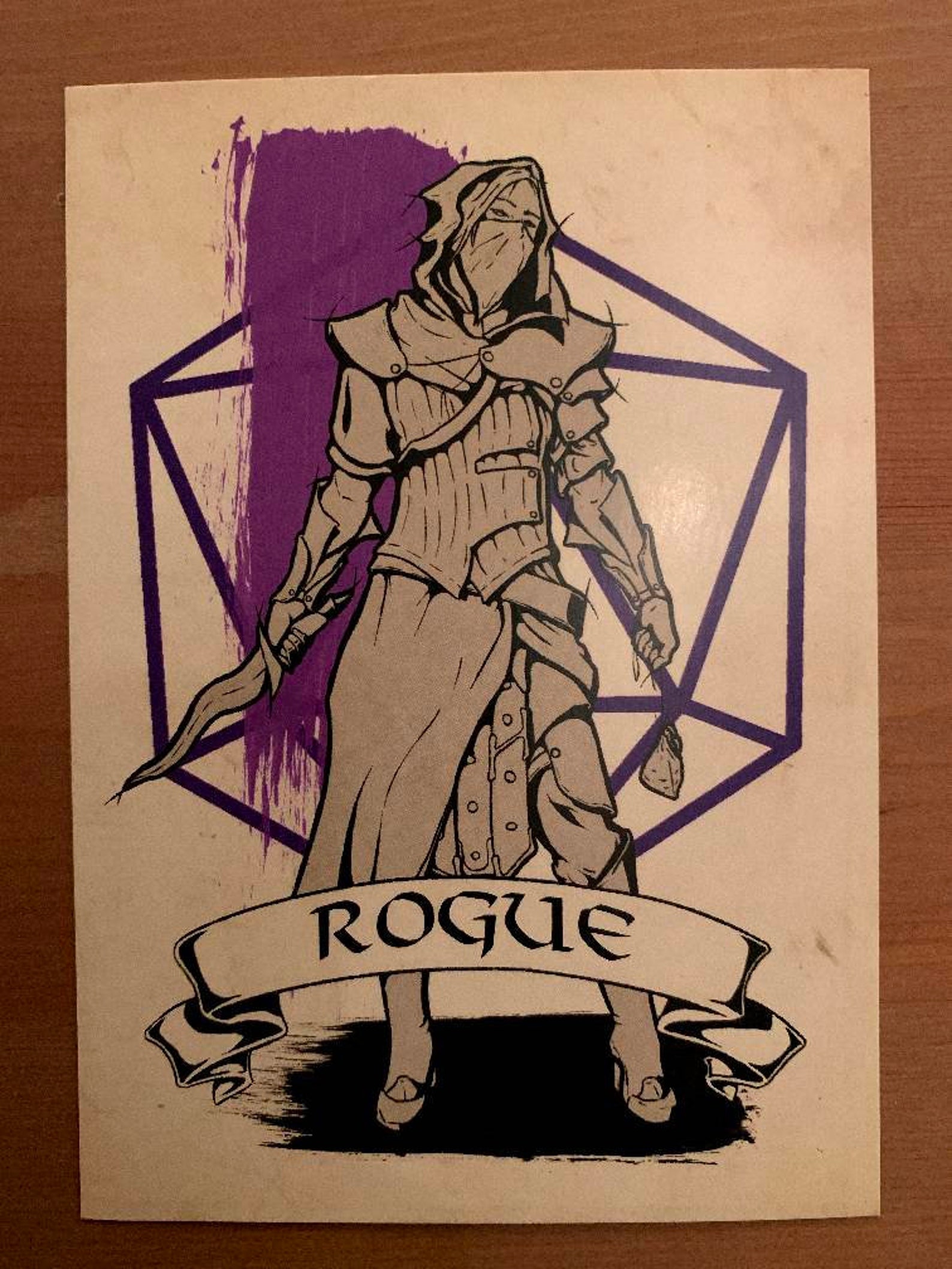 D&D Rogue A6 Fine Art Postcard Print | Etsy