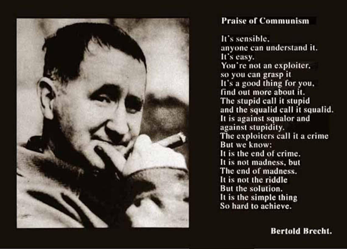 Praise of Communism by Bertolt Brecht - Etsy