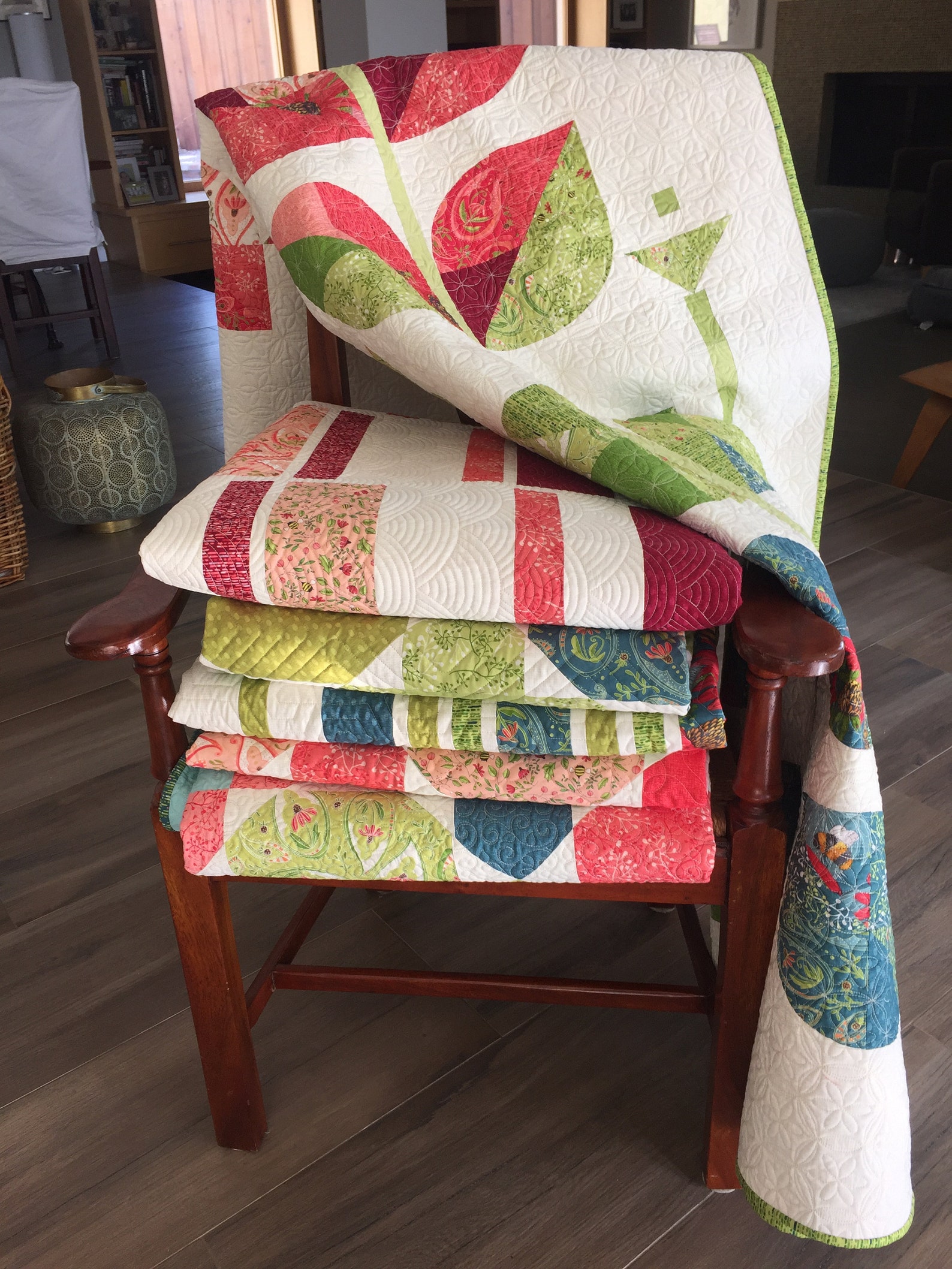 Quilt Pattern Digital PDF of BEANSTALK by Robin Pickens/ Lap, Large ...