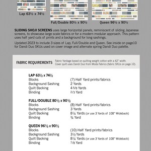 Quilt Pattern "sliding Shoji Screens" Digital PDF by Robin Pickens ...