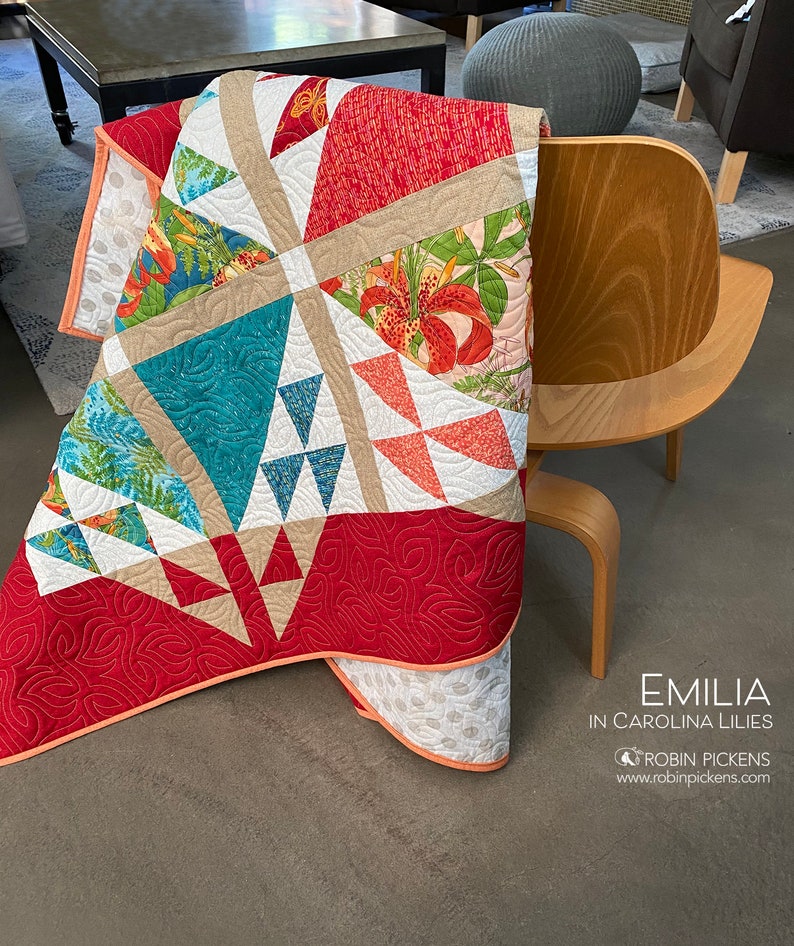 Quilt Pattern (digital Download PDF) of EMILIA Quilt by Robin Pickens ...