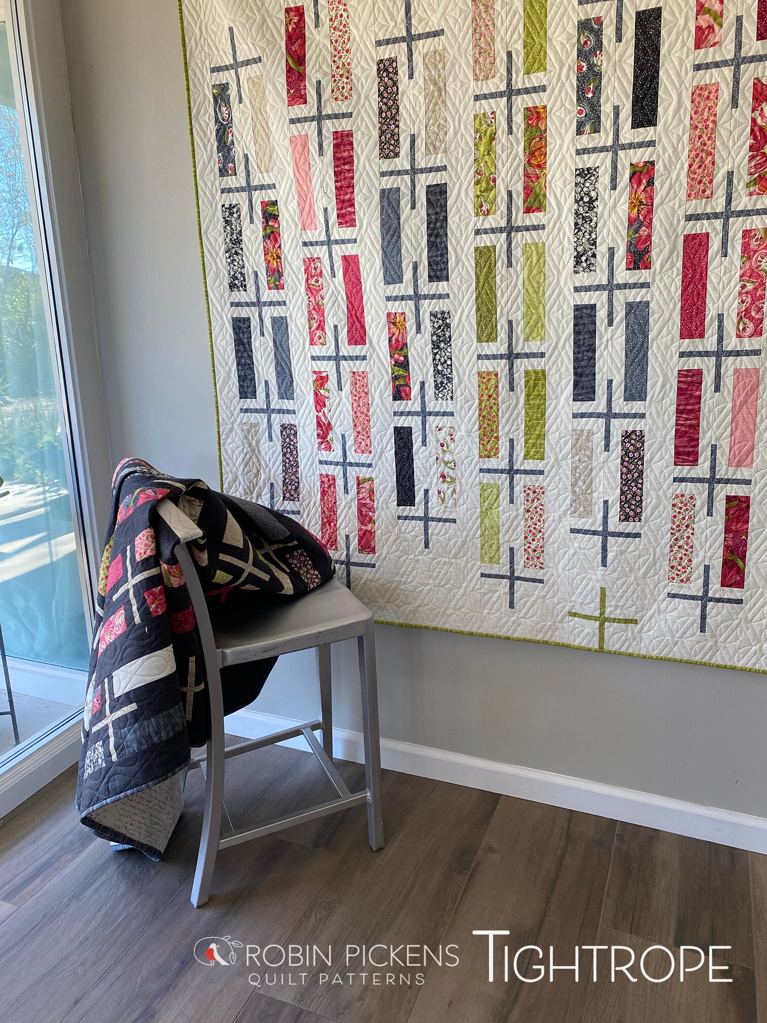 TIGHTROPE Quilt Pattern, Digital PDF Download, Robin Pickens, Lap, Wall ...