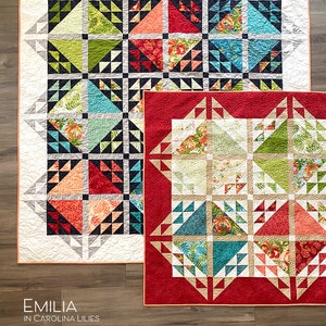 Quilt Pattern (digital Download PDF) of EMILIA Quilt by Robin Pickens ...