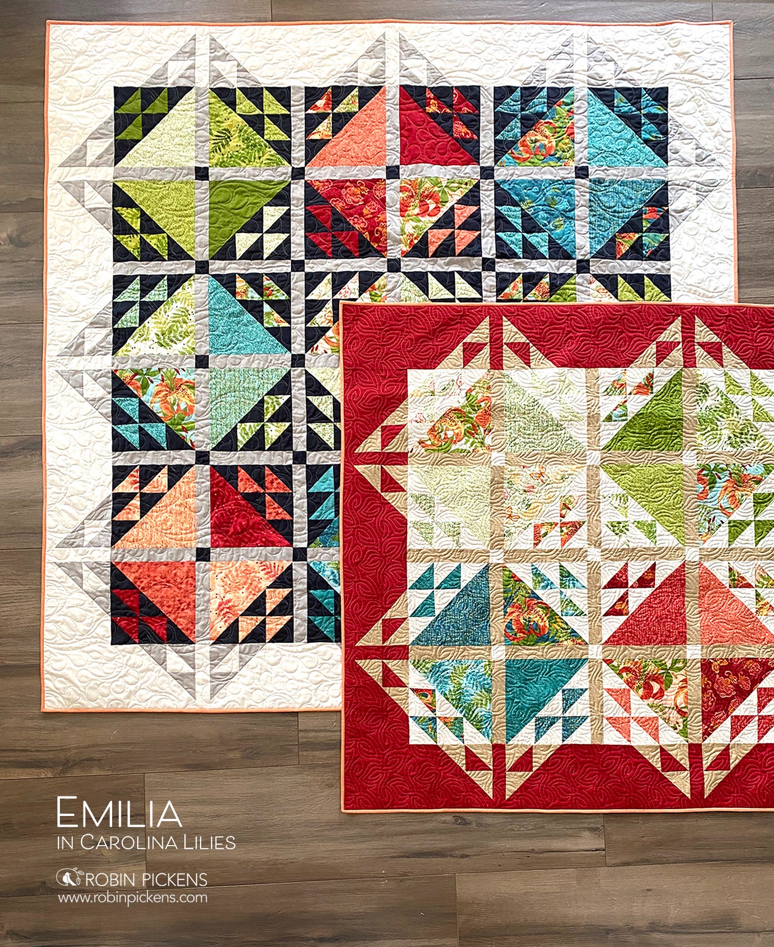 Quilt Pattern (digital Download PDF) of EMILIA Quilt by Robin Pickens ...
