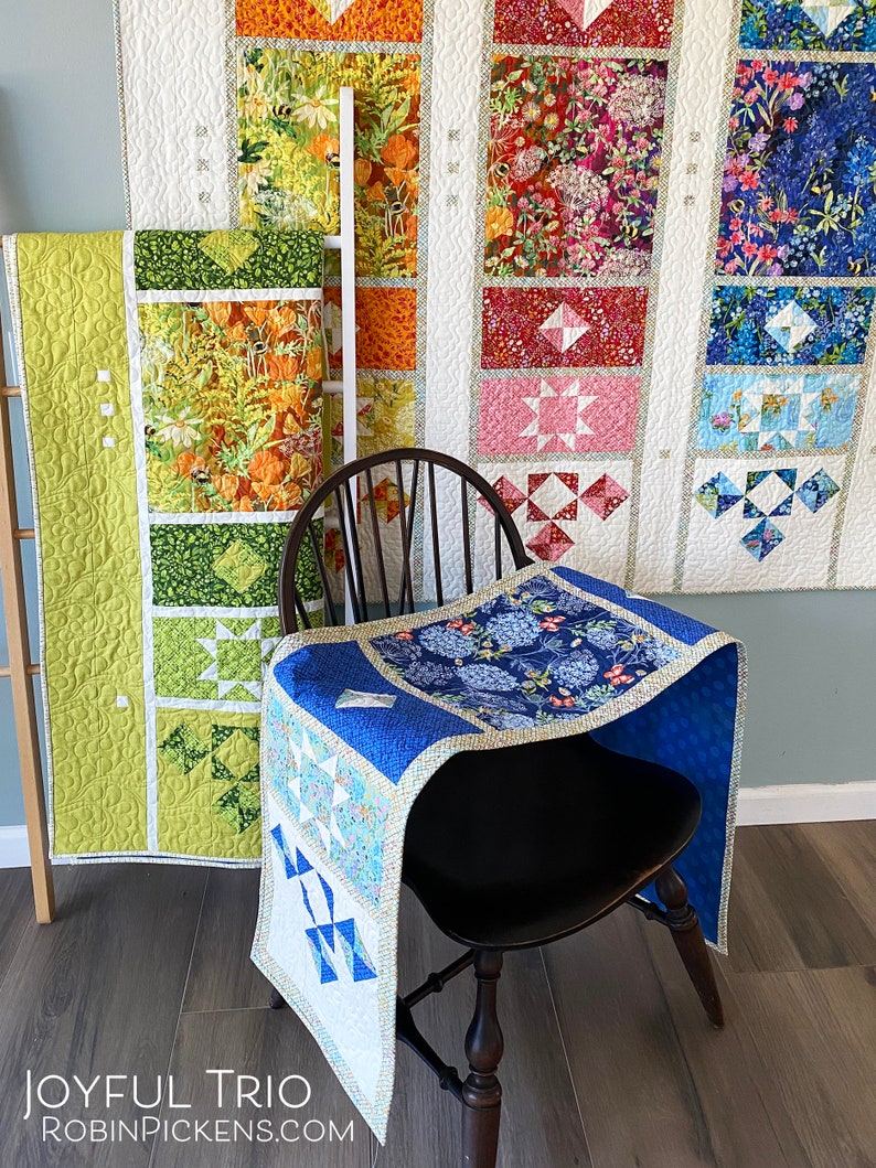 JOYFUL TRIO Quilt Pattern PDF (digital Download) by Robin Pickens in ...
