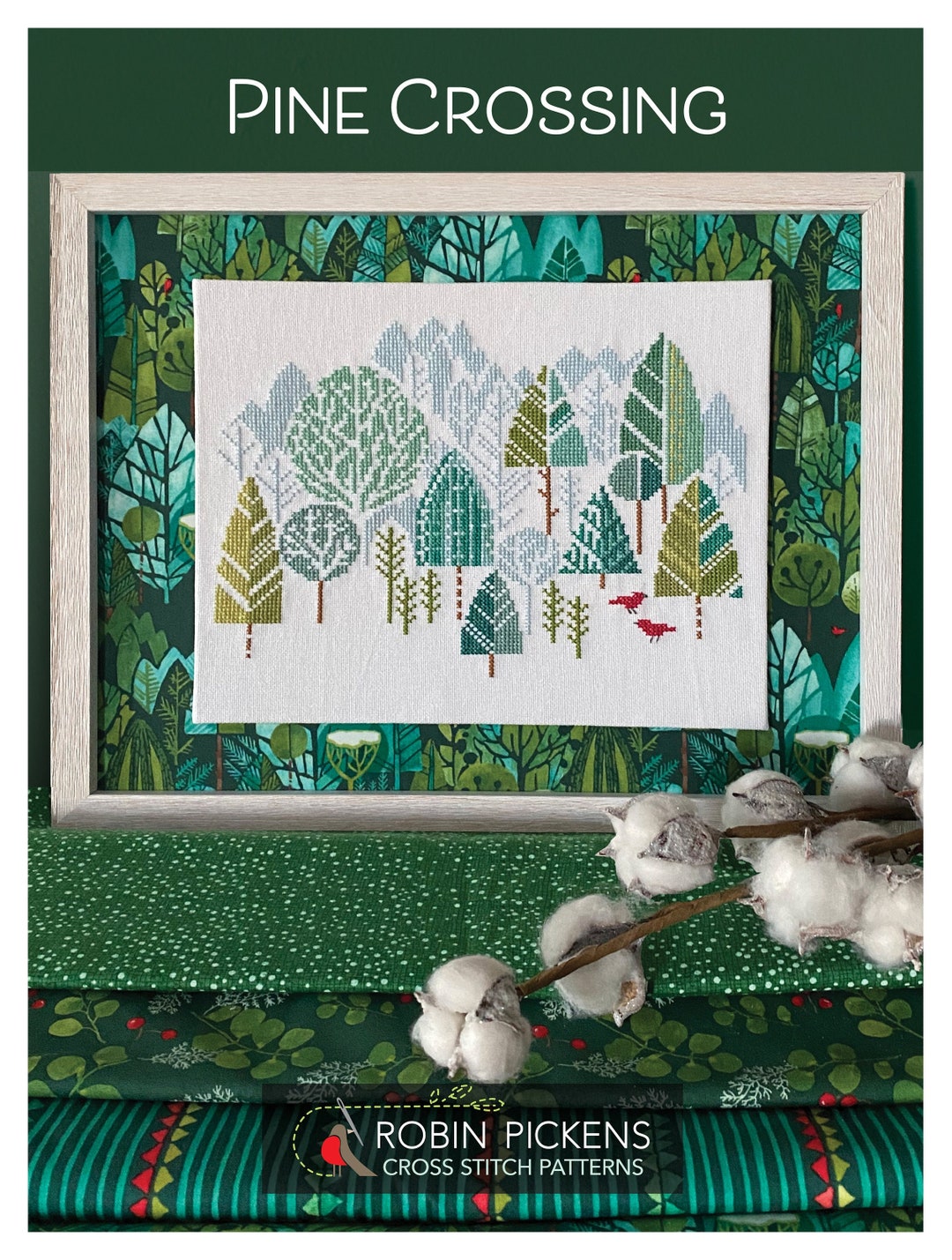 Pine Crossing Stitch Pattern, Digital Pdf by Robin Pickens - Etsy