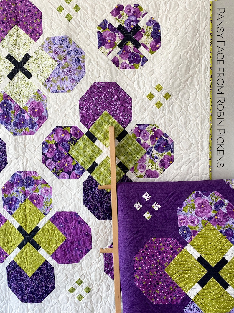 PANSY FACE Digital Pdf Quilt Pattern From Robin Pickens - Etsy