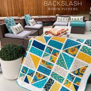 BACKSLASH Quilt Pattern (digital PDF) by Robin Pickens in Lap/wall ...