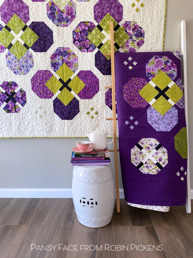 PANSY FACE Digital Pdf Quilt Pattern From Robin Pickens - Etsy