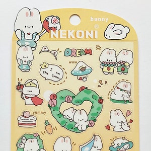 Nekoni Dream Bunny Cute Kawaii Kitsch Stickers - Etsy UK