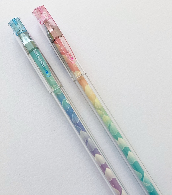 Bright Rainbow Hearts Cute Kawaii Set of 2 0.5mm Gel Ink Pens Black or Blue Ink Etsy UK