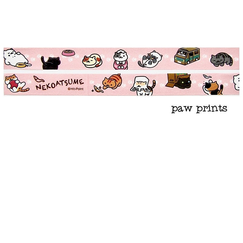 Neko Atsume Backyard Cats Cute Kawaii Washi Sticky Masking - Etsy UK