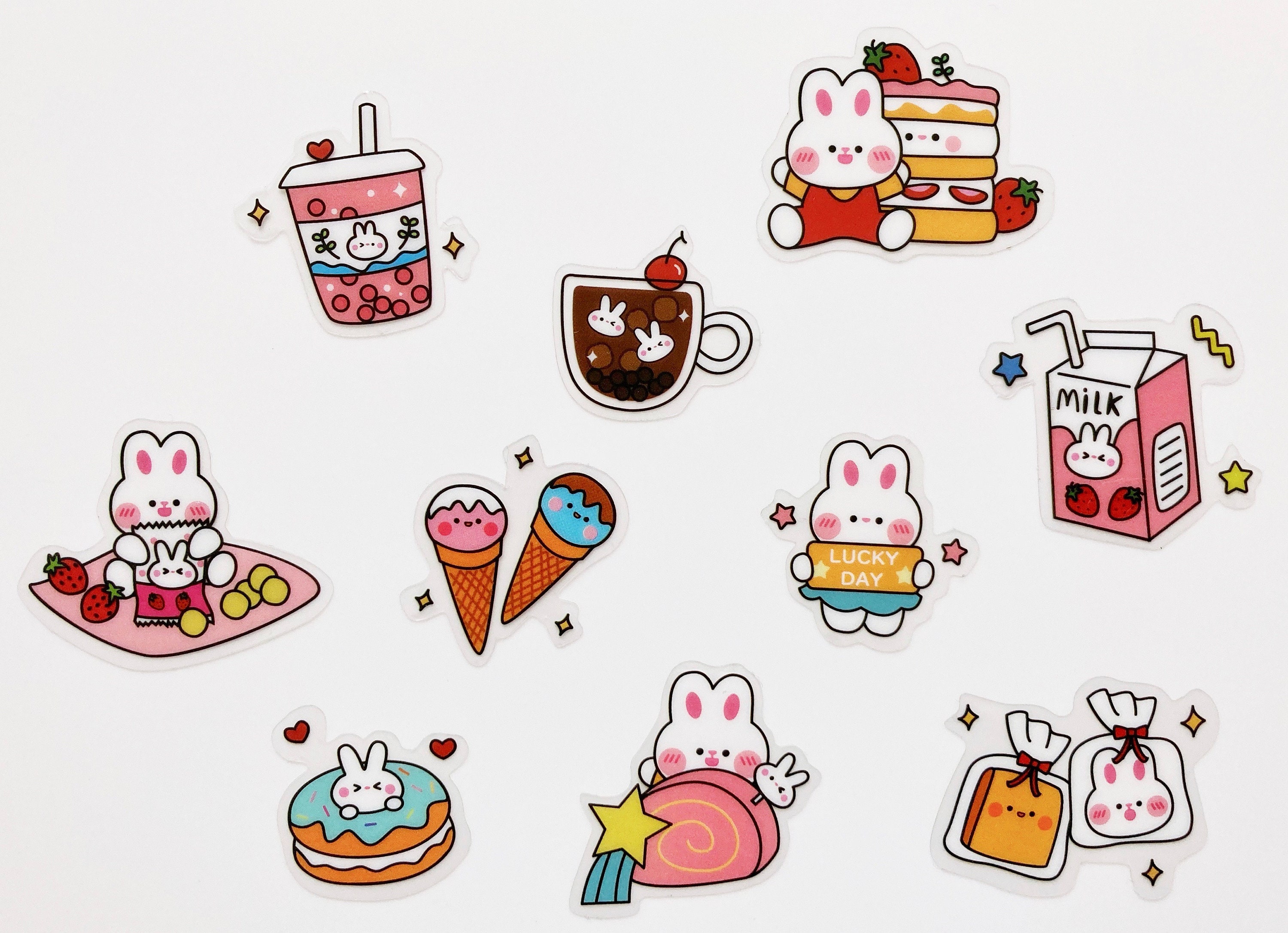 Rosy Posy Bunny Rabbit Cute Kawaii Kitsch Stickers - Etsy UK