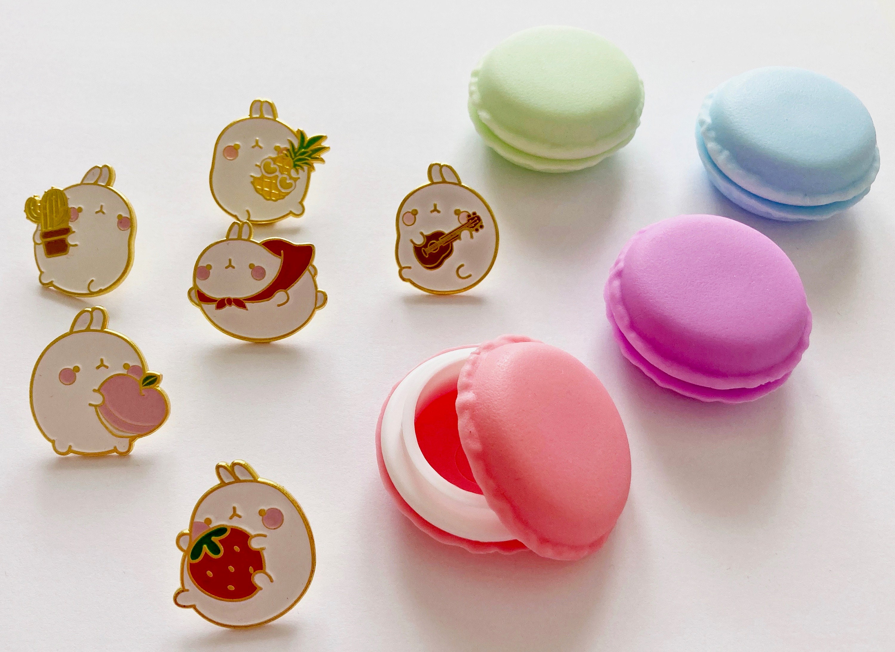 Molang podgy potato rabbit cute kawaii kitsch pins badges in | Etsy