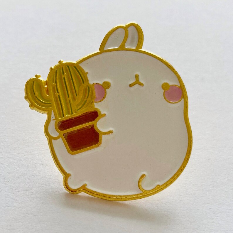 Molang podgy potato rabbit cute kawaii kitsch pins badges in | Etsy