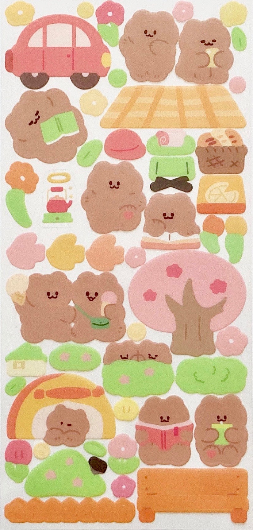 Brown Bear's Adventures Cute Kawaii Kitsch Stickers - Etsy UK